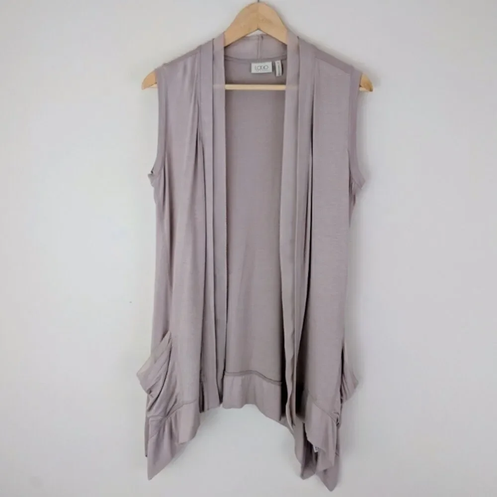 LOGO by Lori Goldstein | Tops | Logo By Lori Goldstein Open Vest With ...